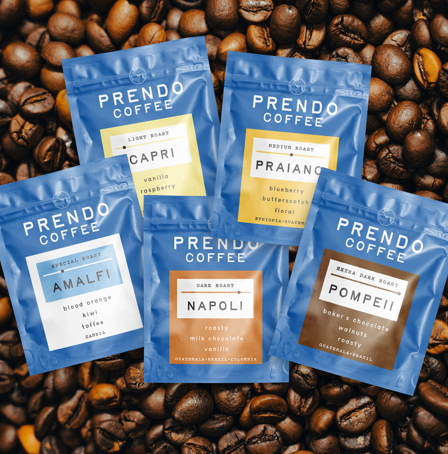 Deluxe Sample Pack | Blends + Single-Origin – Prendo Coffee